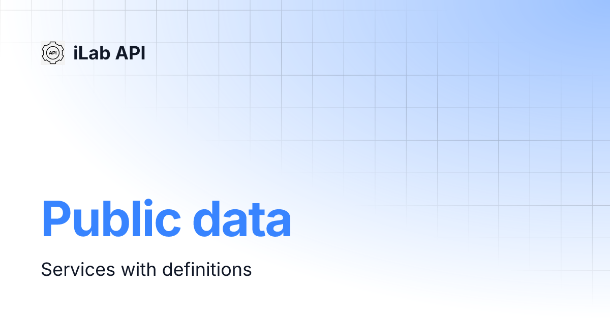 Public data | iLab API